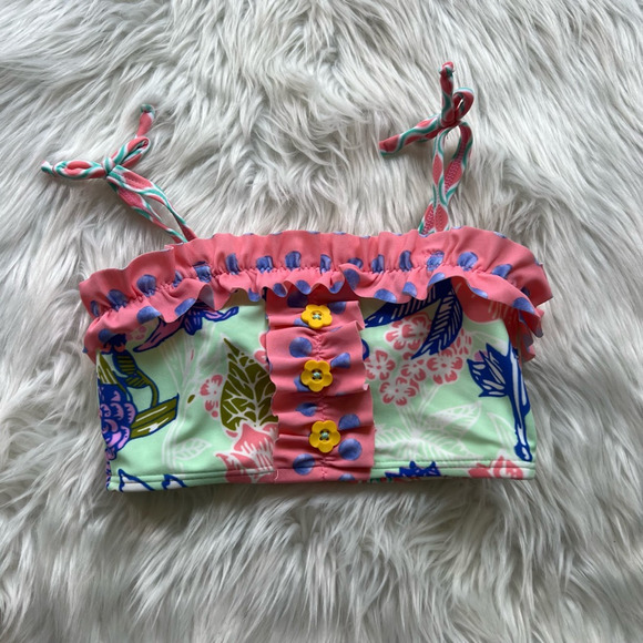 Matilda Jane | Swim | Matilda Jane Girls Bikini Top Pink Green Tropical ...